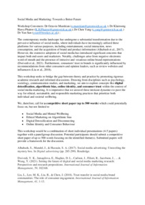 Greenwich Academic Literature Archive - Social media and marketing ...